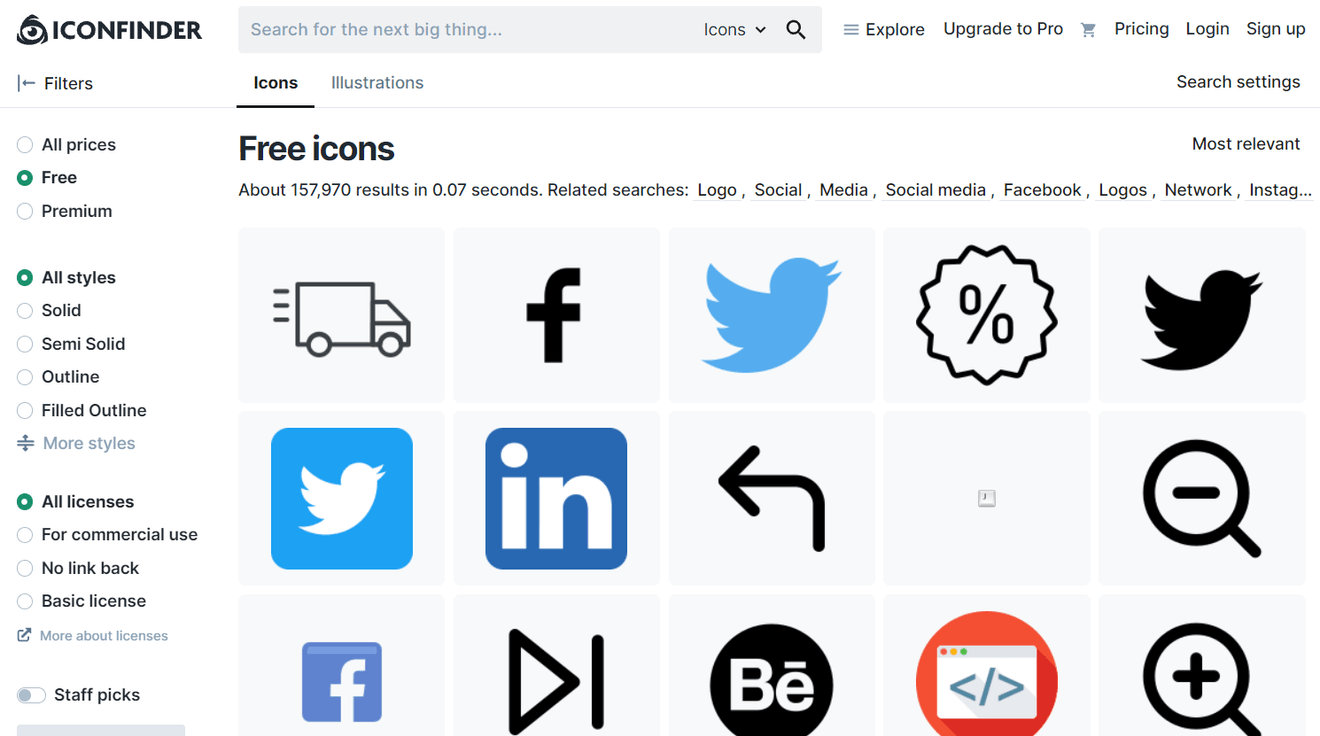 18 trang web tải free icon SVG cho cá nhân và thương mại - Complete ...